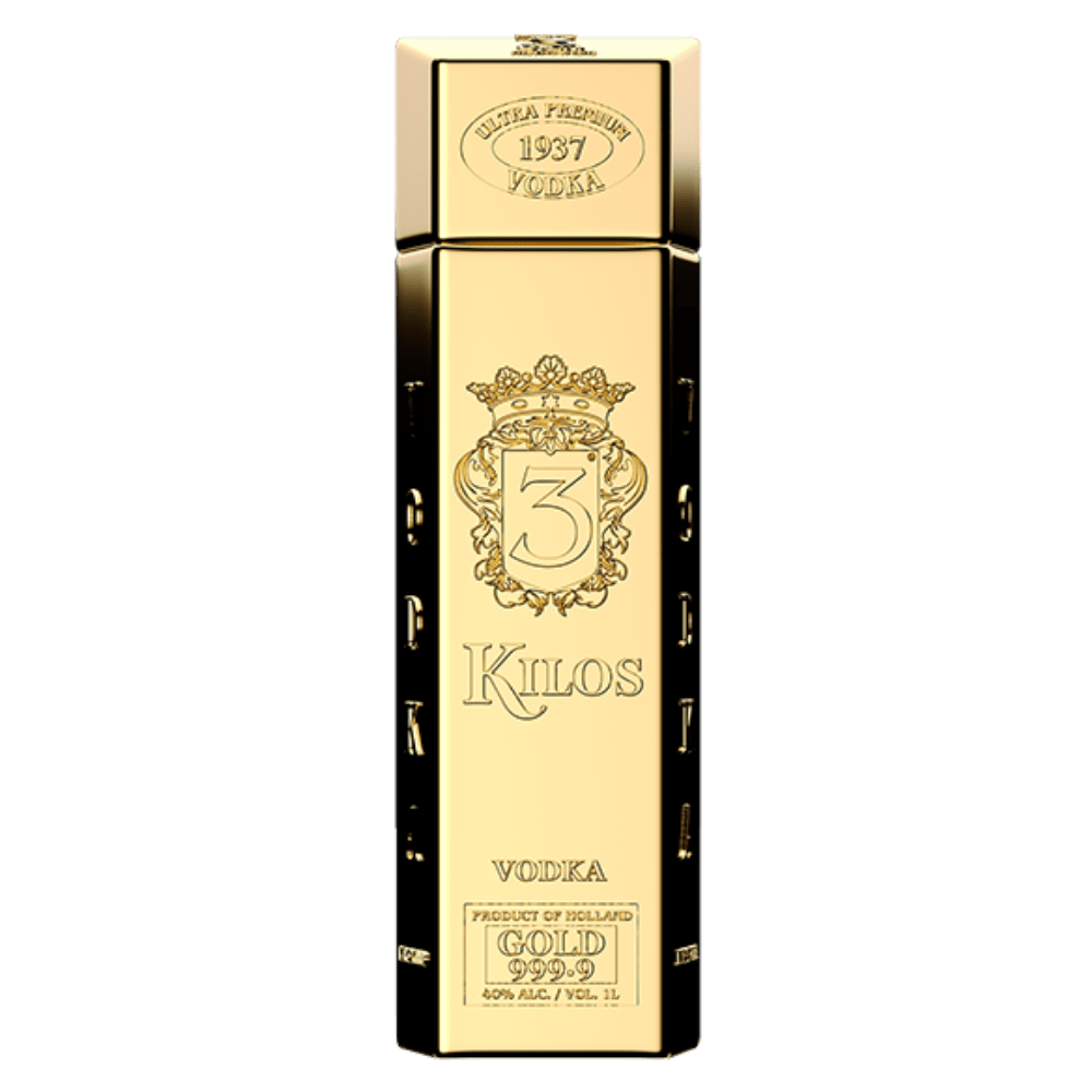 3 Kilos Gold Bar Ultra Premium Vodka 75cl - 8 Barrels Club